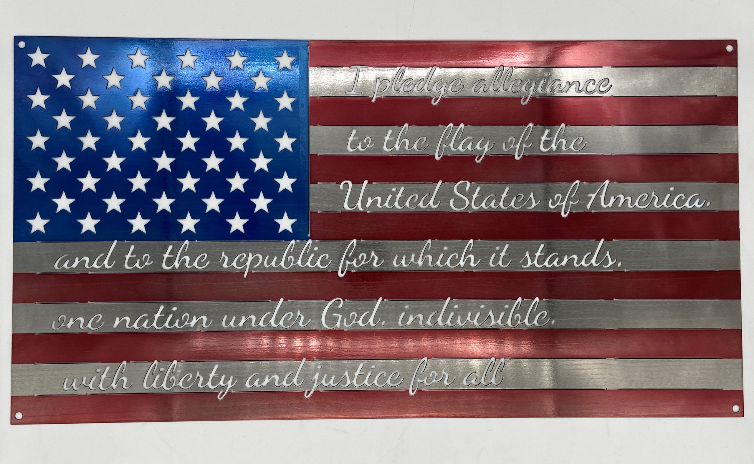 Pledge Flag Cursive Letters | Imig & Sons Ingenuity LLC